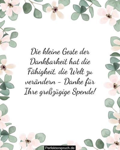 DankesSprüche für Spende
