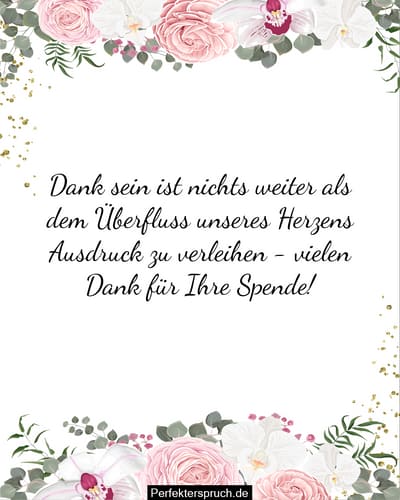 DankesSprüche für Spende