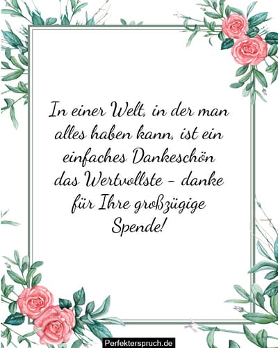 DankesSprüche für Spende