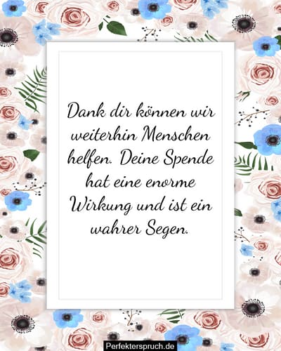 DankesSprüche für Spende