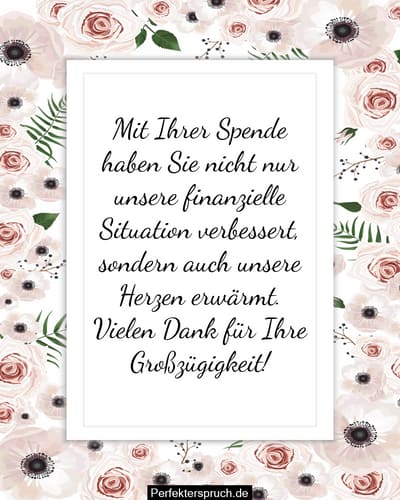 DankesSprüche für Spende