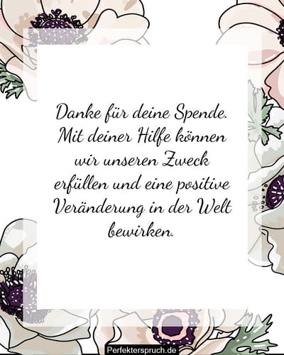 DankesSprüche für Spende