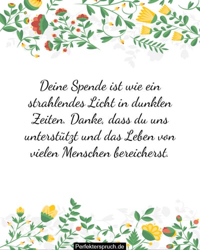 DankesSprüche für Spende