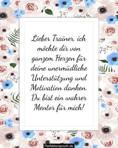 DankesSprüche für Trainer