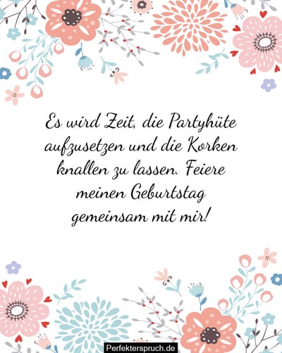 Spruche Zum Geburtstag Einladung