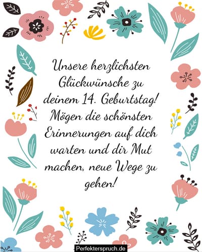 Wunsche Zum 14 Geburtstag