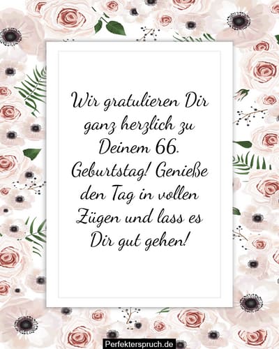 Geburtstagswunsche Zum 66 Frauen