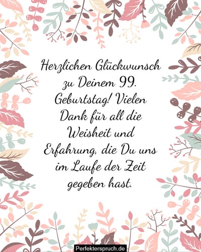 Verwunderlich Ideen Zum 99 Geburtstag Bilder