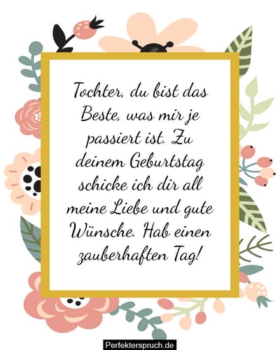 Gluckwunsche Zum Geburtstag Der Tochter