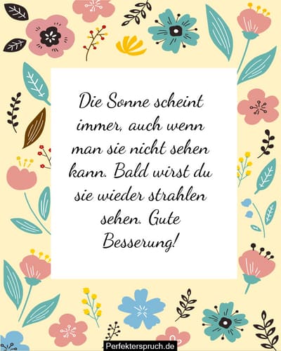 Gedicht Gute Besserung