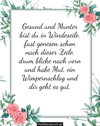 Gedicht Gute Besserung