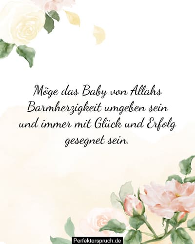Islamische Neugeborenen-Wünsche, Zitate und Dua