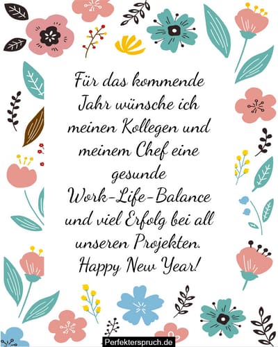 150 Neujahrswünsche für Kollegen und Chef