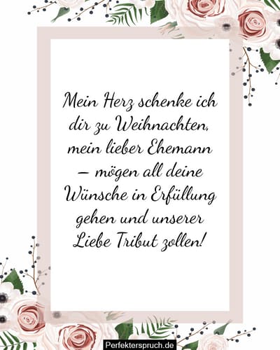 150 Frohe Weihnachtswünsche für den Ehemann
