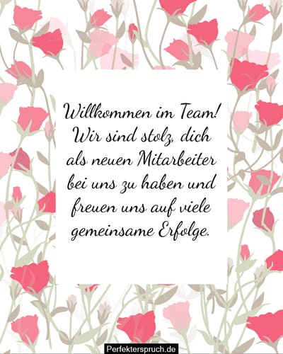 WillkommensSprüche für neuen Mitarbeiter oder Teammitglied