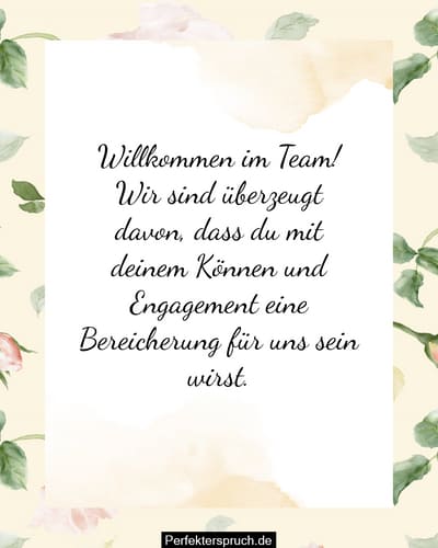 WillkommensSprüche für neuen Mitarbeiter oder Teammitglied