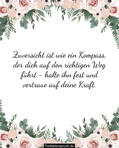 Zuversicht-Sprüche und Zitate, um Selbstvertrauen zu stärken